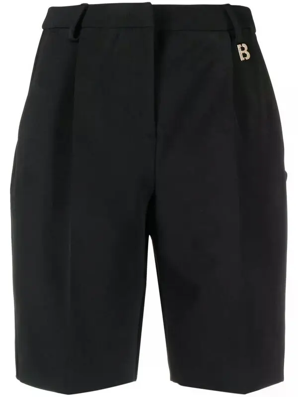 BLUGIRL Logo-charm Tailored Shorts - Black