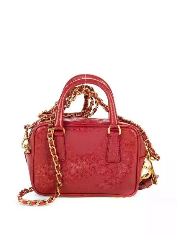 Prada Saffiano Leather Shoulder Bag - Red