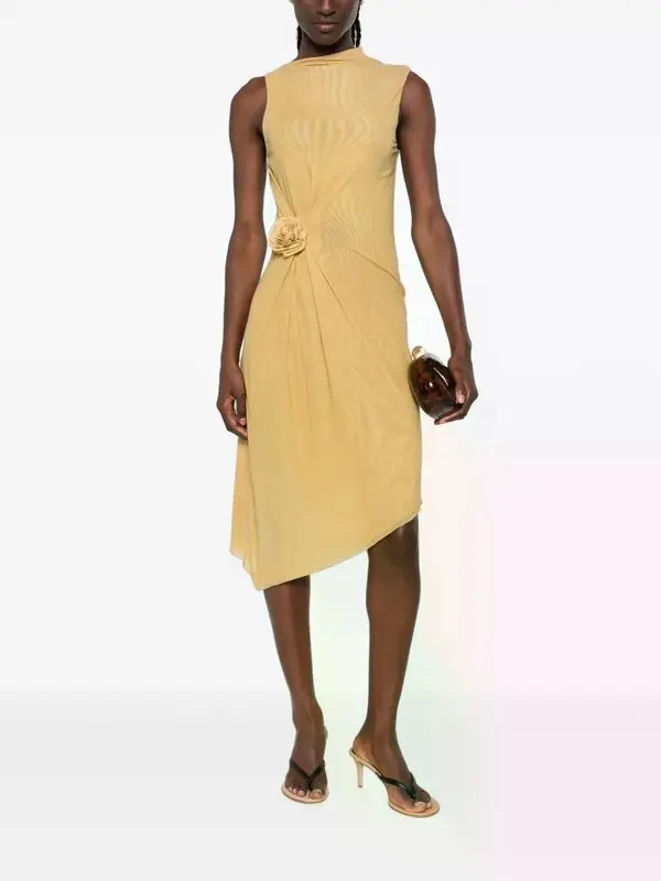 Posse Cynthia Floral-appliqué Midi Dress