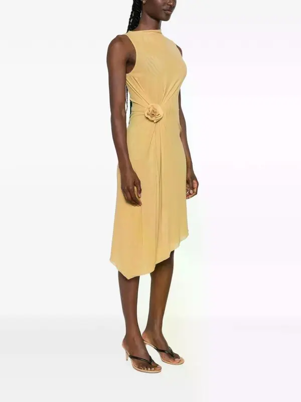 Posse Cynthia Floral-appliqué Midi Dress