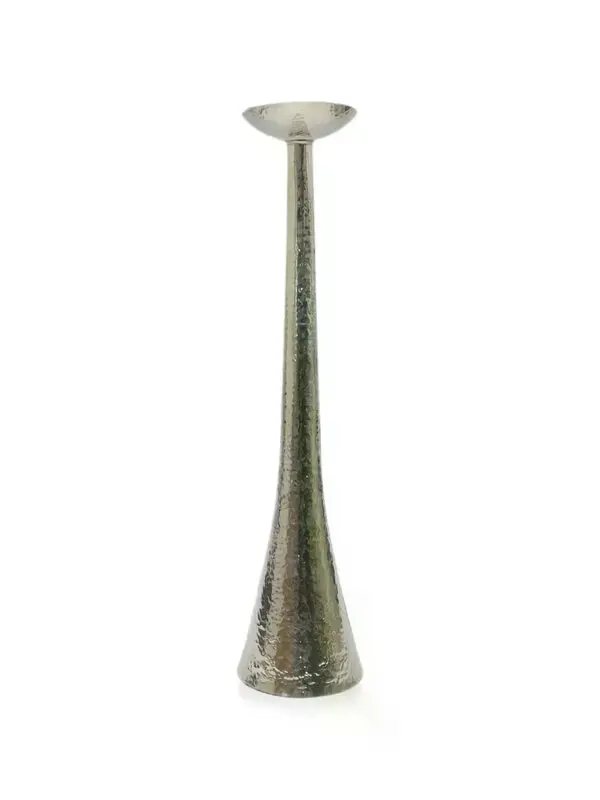 ENZO DE GASPERI Hammered-metal Candlestick - Silver
