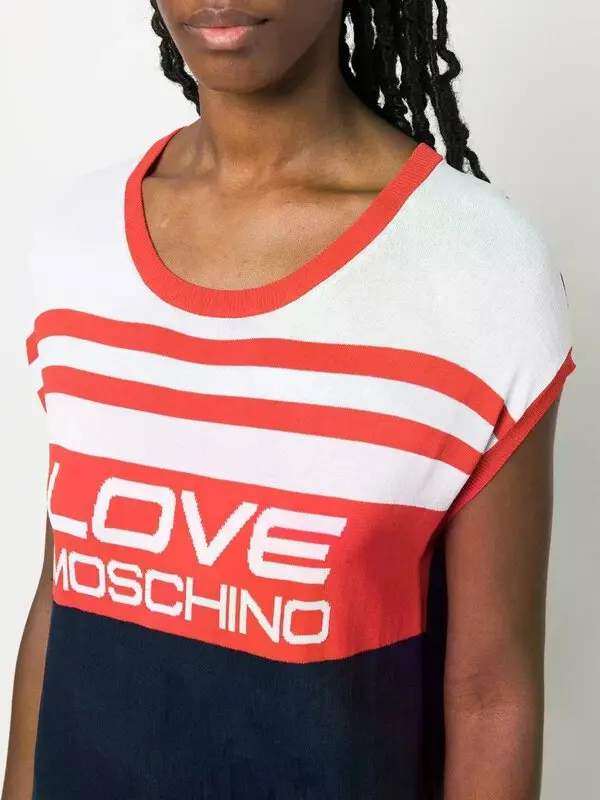 Moschino Logo Print Maxi Dress