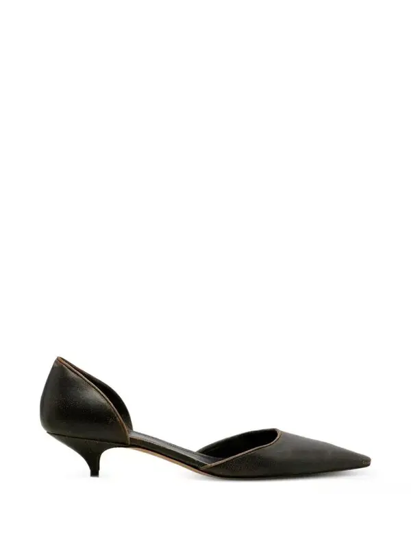 THE ROW Liisa Kitten D'orsay Pumps - Brown