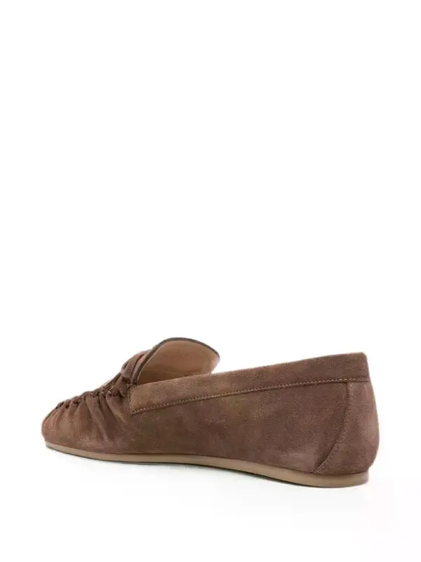 STUART WEITZMAN Bow-detail Suede Loafers