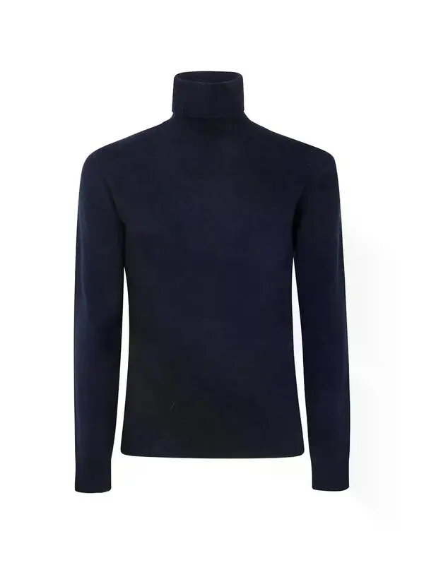 NUUR Roll-neck Wool Sweater - Blue