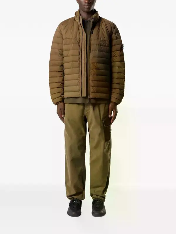 Stone Island Logo-patch Quilted Down Jacket