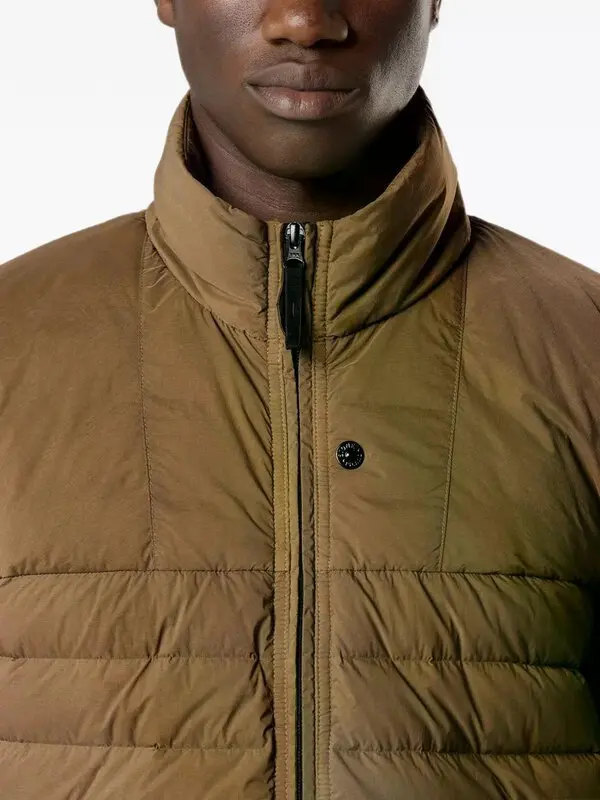 Stone Island Logo-patch Quilted Down Jacket