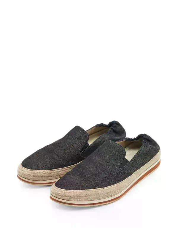 Prada Denim Slip-on Loafers