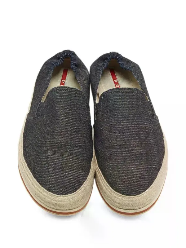 Prada Denim Slip-on Loafers