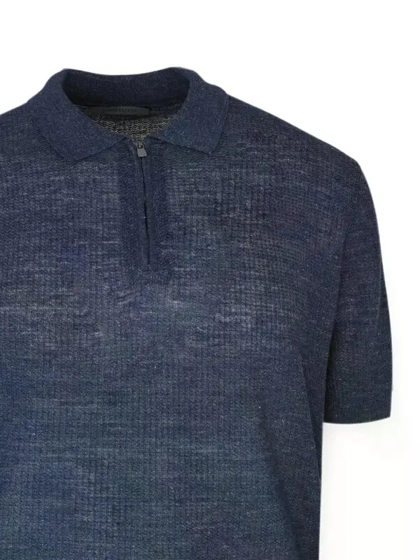 Corneliani Zip-fastening Knitted Polo Shirt