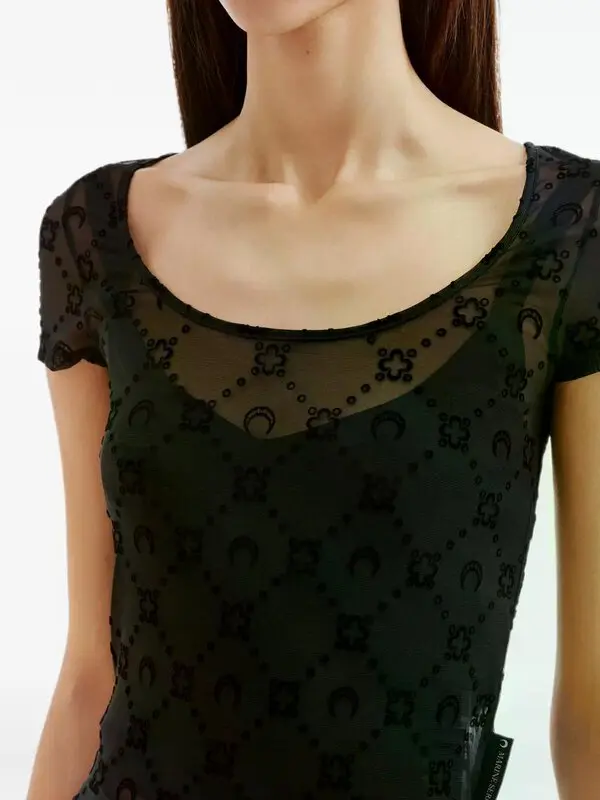 MARINE SERRE Moon Diamant Mesh T-shirt