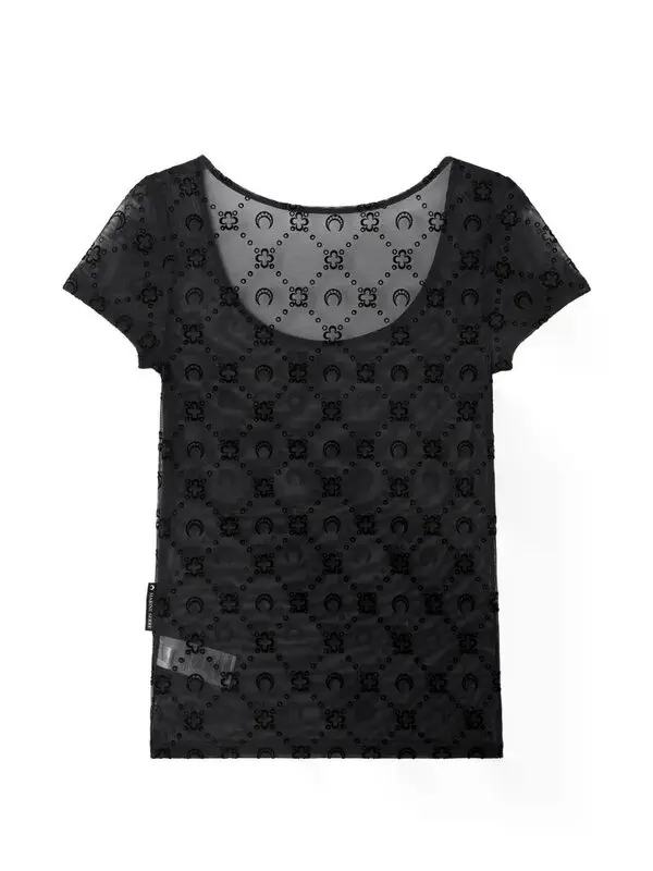 MARINE SERRE Moon Diamant Mesh T-shirt
