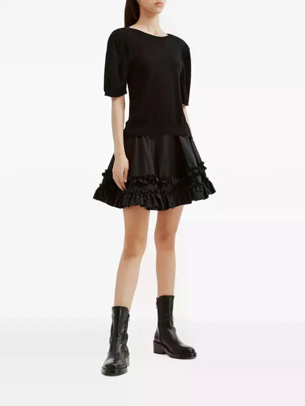 GANNI Cut-out Tie-fastening Sweater - Black