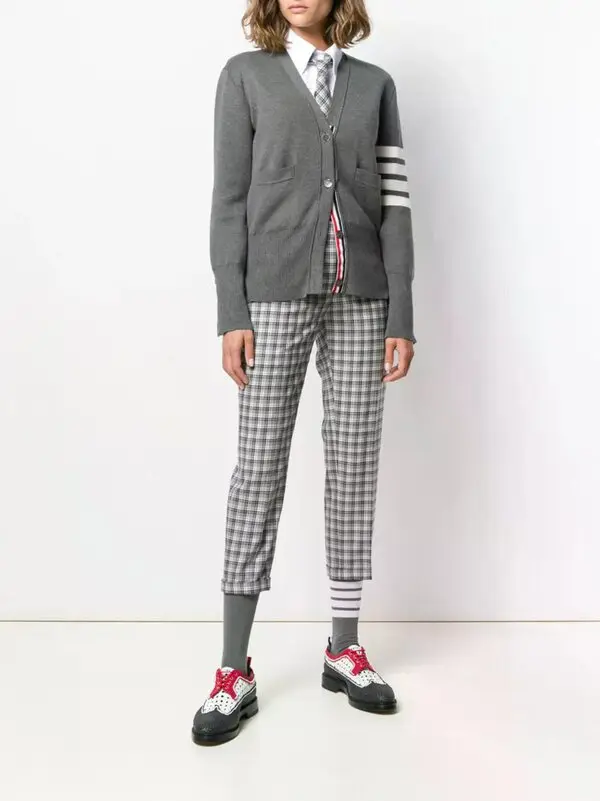 Thom Browne 4-bar Stripe Cardigan - Grey
