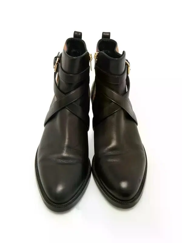 Burberry Ankle Boots With Checked Detail