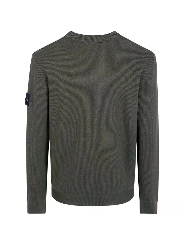 Stone Island Ribbed-knit Logo-patch Sweater