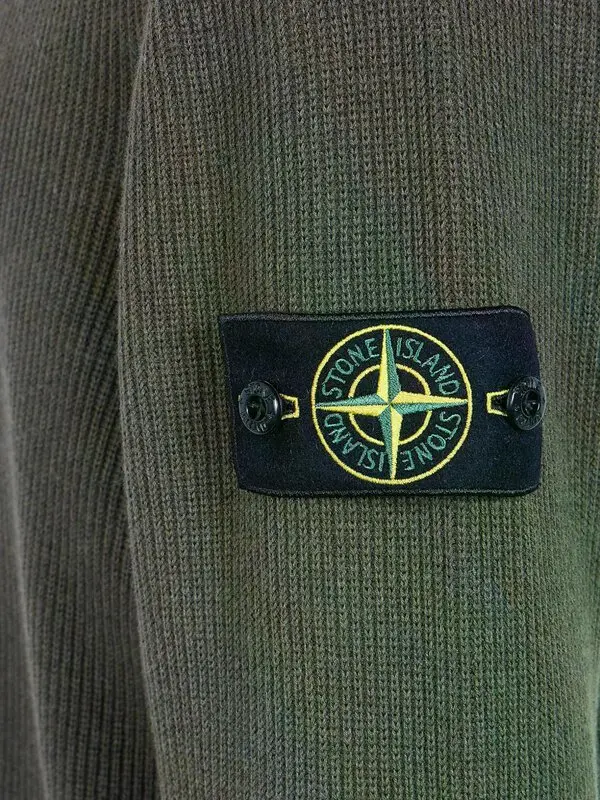 Stone Island Ribbed-knit Logo-patch Sweater