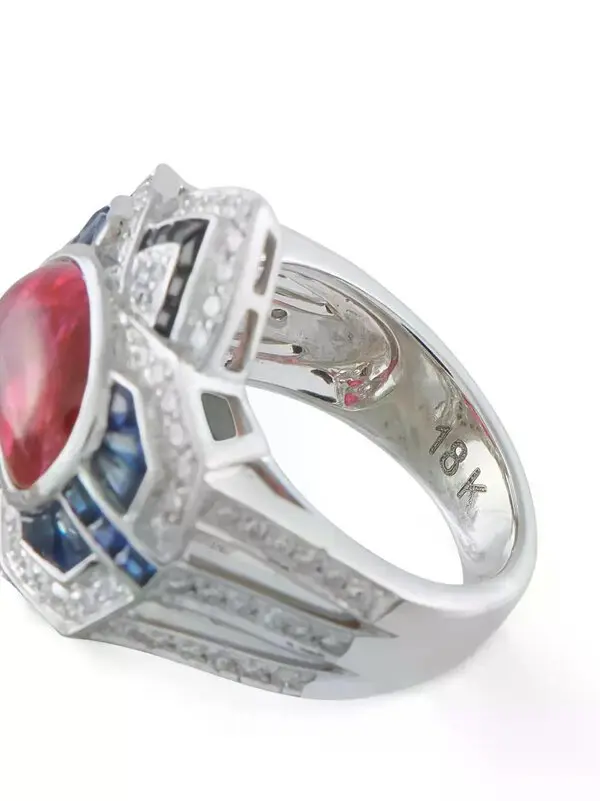 LB EXCLUSIVE Multi-stone Geometric Cocktail Ring