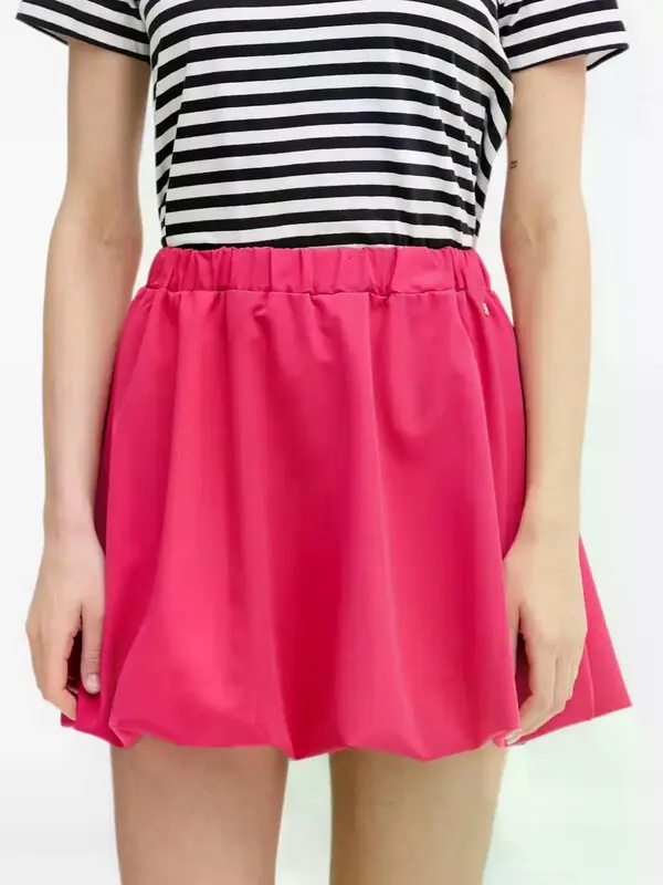 GAUDI Bubble-hem Elasticated-waist Mini Skirt - Pink