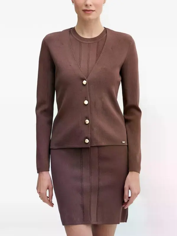 GAUDI Buttoned Cardigan - Brown
