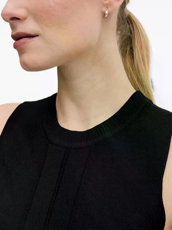 GAUDI Ribbed-knit Sleeveless Mini Dress