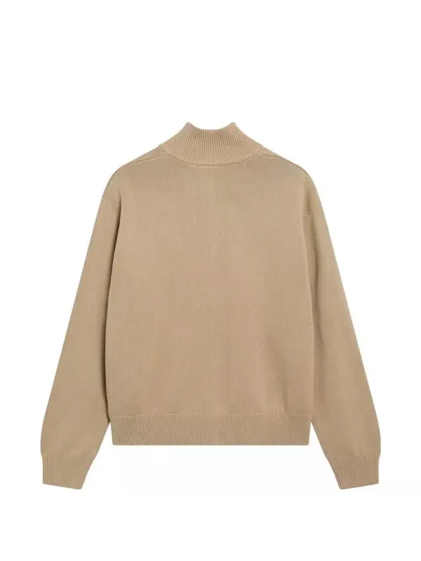Carhartt Work In Progress Logo-embroidered Zip-up Sweater