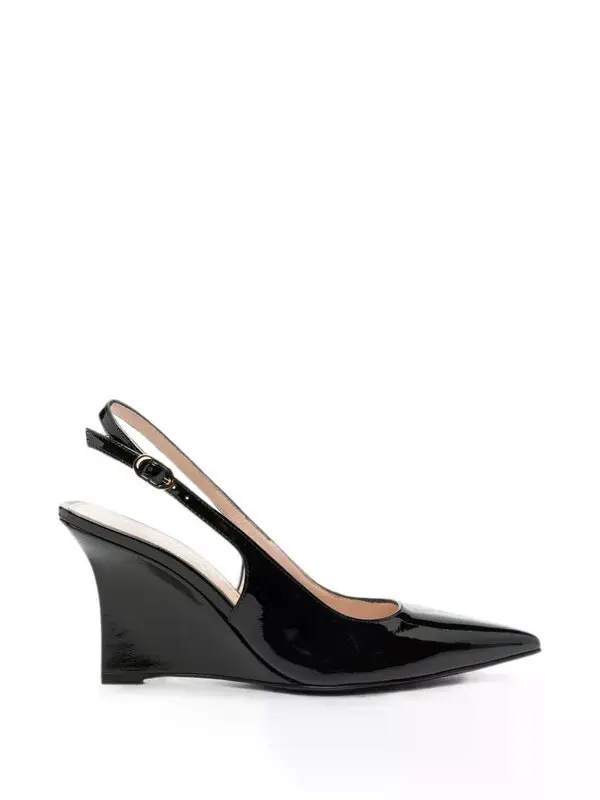 STUART WEITZMAN Wedge-heel Slingback Pumps - Black