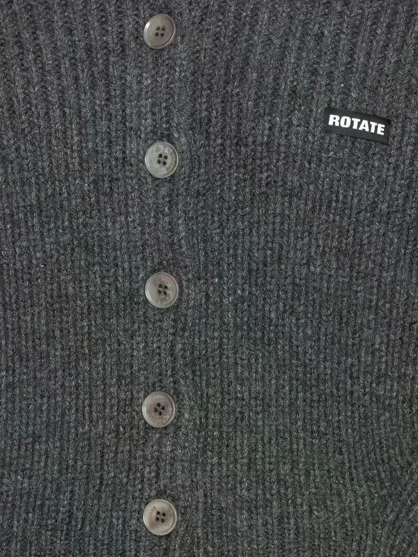 ROTATE BY BIRGER CHRISTENSEN Ribbed Knit Hooded Cardigan