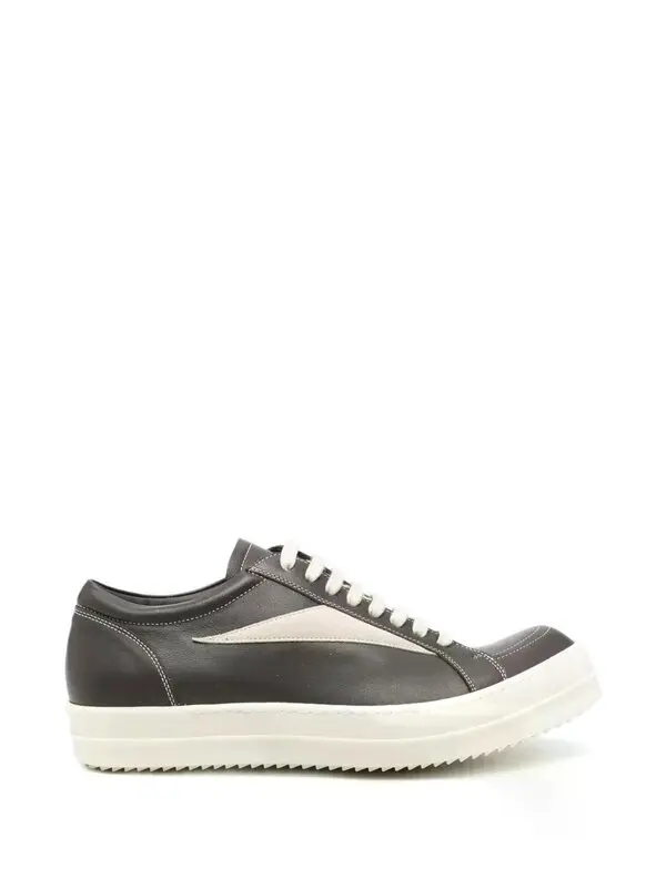 Rick Owens Leather Lace-up Sneakers - Brown