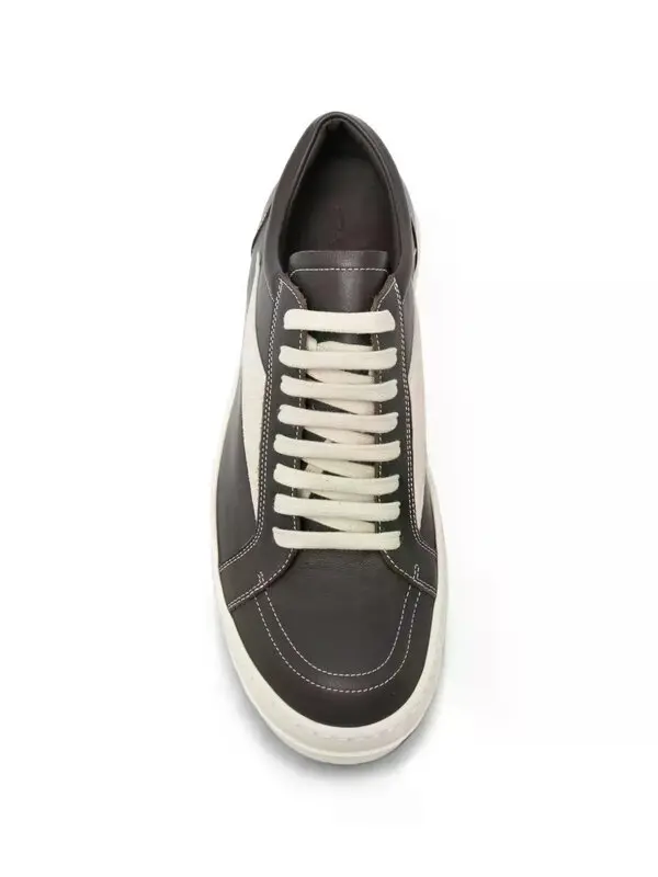 Rick Owens Leather Lace-up Sneakers - Brown