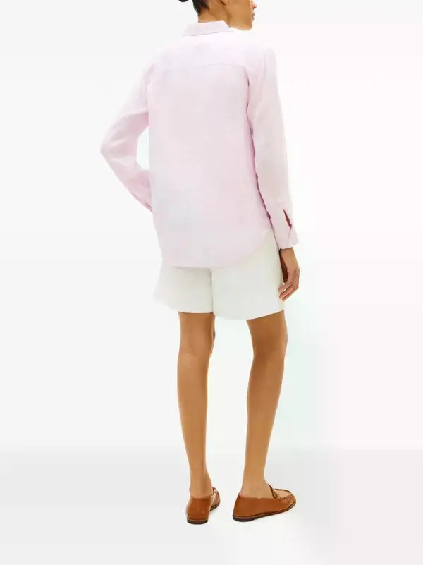 Tommy Hilfiger Logo Embroidered Linen Shirt