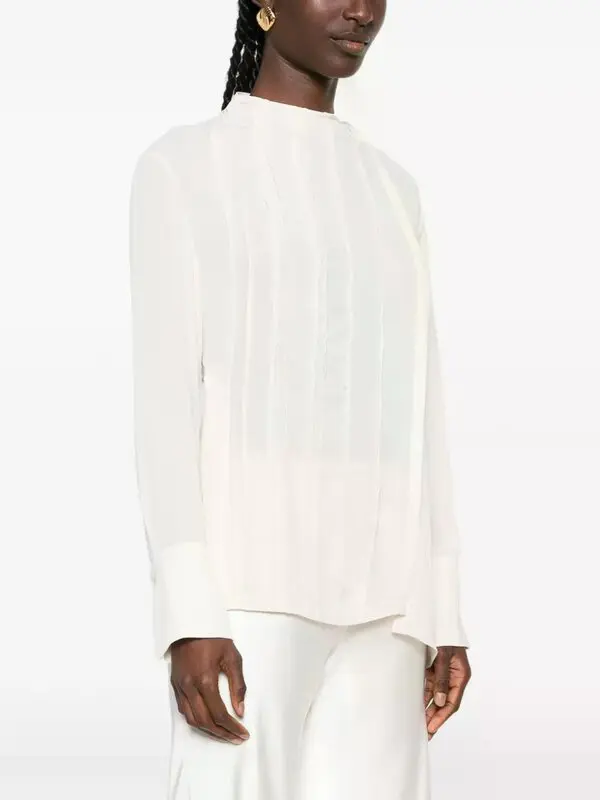 Victoria Beckham Gerogette Draped-collar Blouse