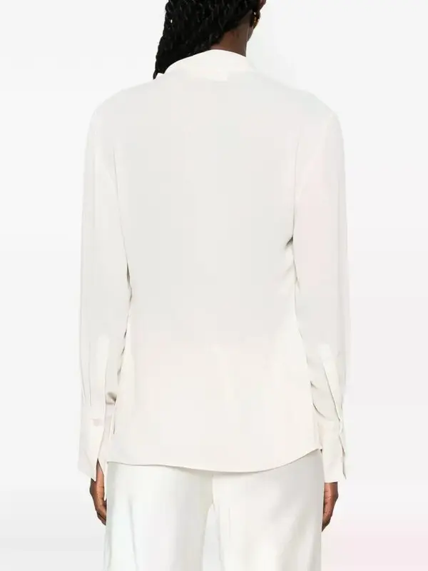 Victoria Beckham Gerogette Draped-collar Blouse