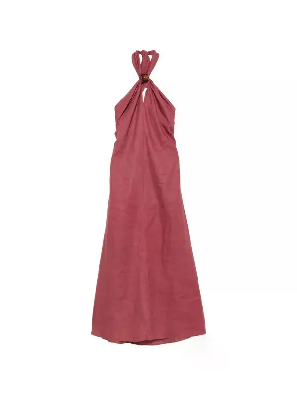 Faithfull The Brand Lourdes Halterneck Maxi Dress - Red