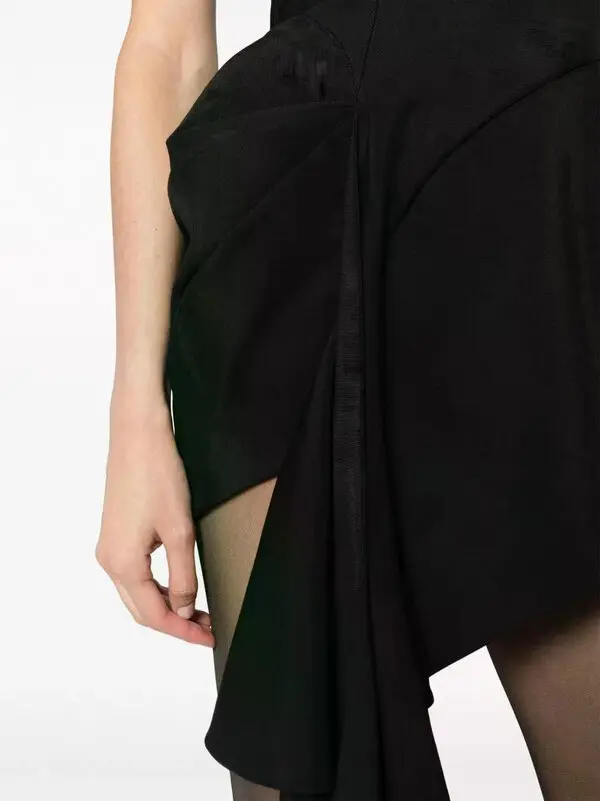 MUGLER Draped Asymmetric Minidress