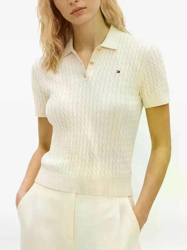 Tommy Hilfiger Cable Knit Polo Shirt