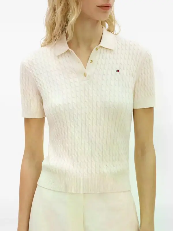 Tommy Hilfiger Cable Knit Polo Shirt