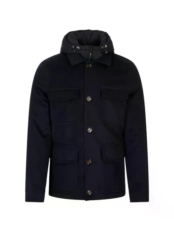 MOORER Hooded Multi-pocket Jacket