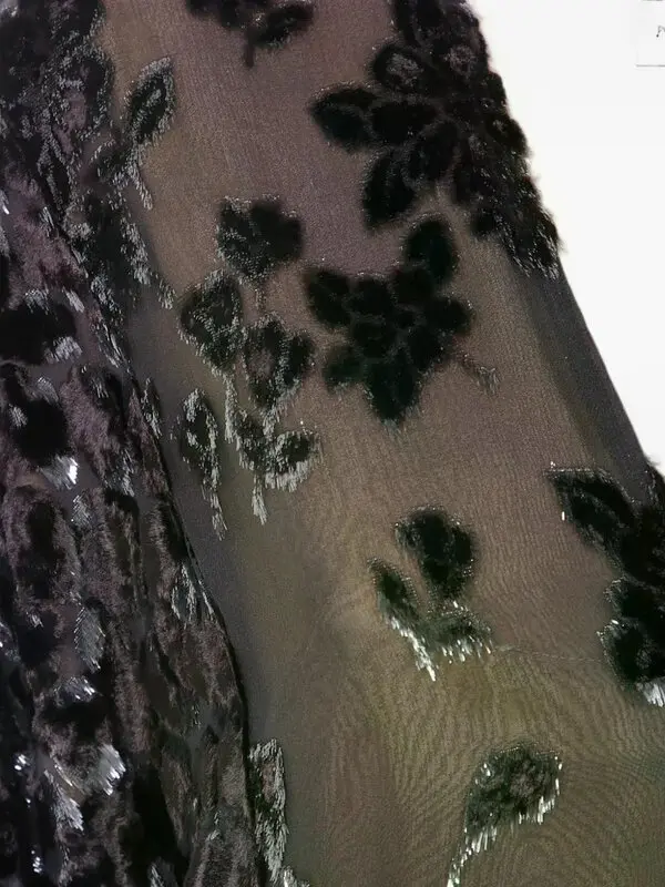 PIERRE-LOUIS MASCIA Patchwork-pattern Burnout-effect Maxi Dress