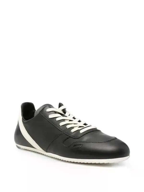 Rick Owens Lace-up Leather Sneakers - Black