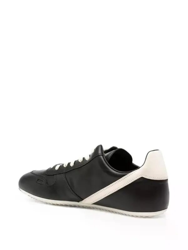 Rick Owens Lace-up Leather Sneakers - Black