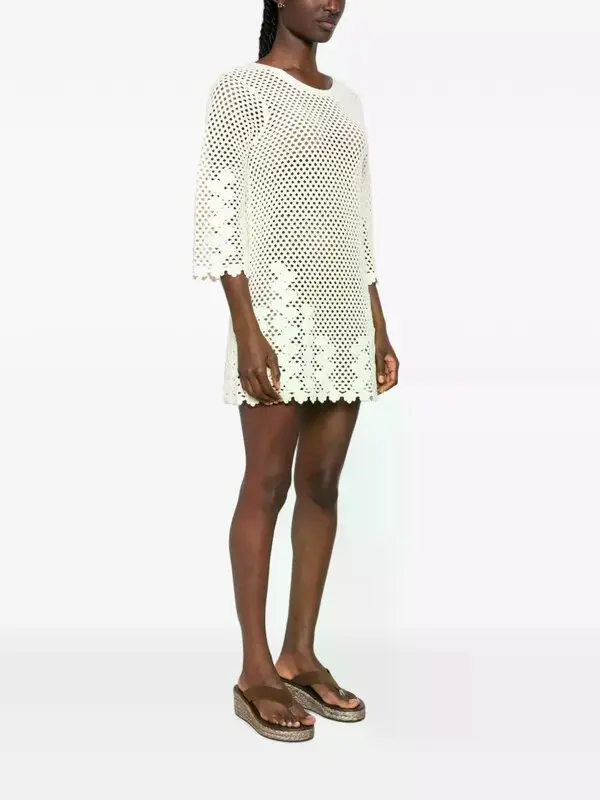 Posse Saskia Floral-crochet Mini Dress