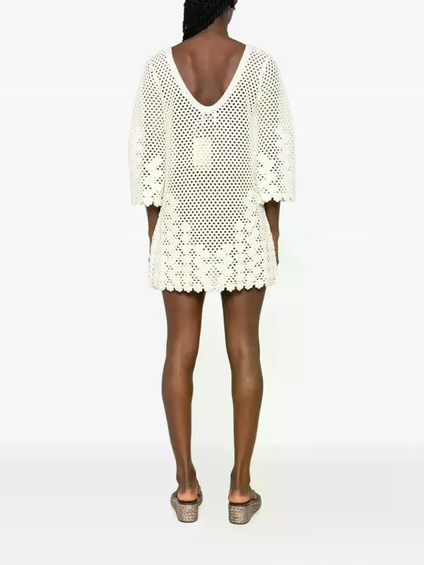 Posse Saskia Floral-crochet Mini Dress