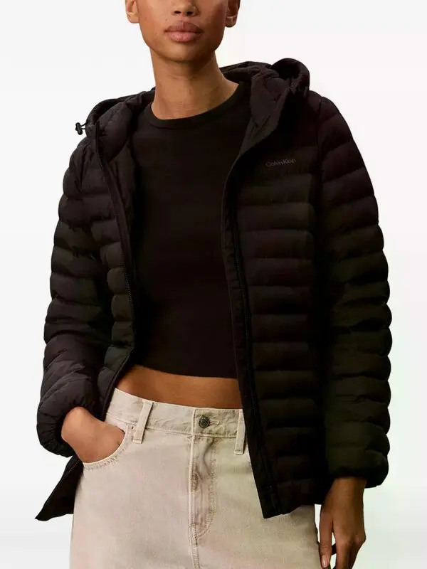 Calvin Klein Belted Hooded Puffer Jacket
