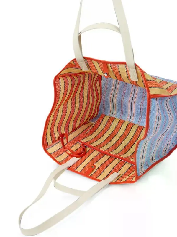 Paul Smith Blue And 'pool Smith Stripe' Tote Bag