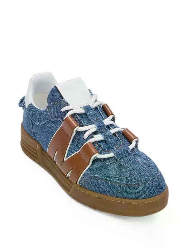 Moschino M-patch Denim Sneakers