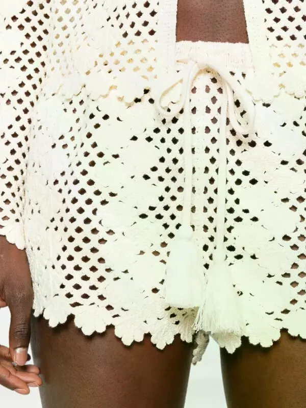 Posse Saskia Crochet-knit Shorts