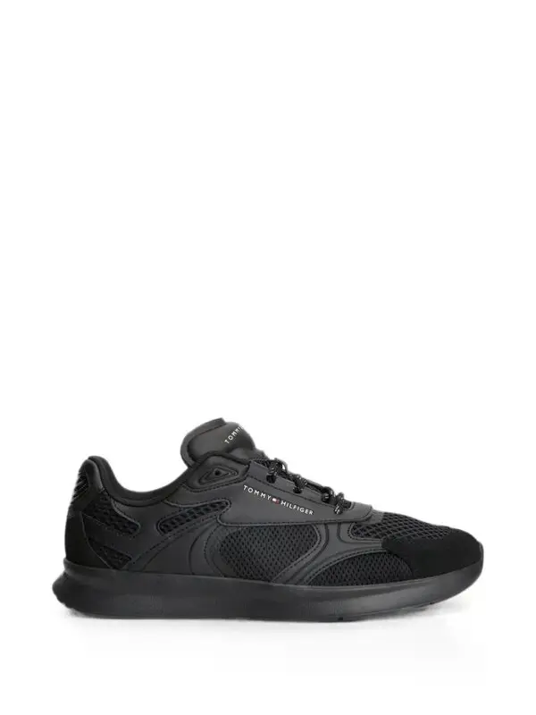 Tommy Hilfiger Mesh-panelled Lace-up Sneakers - Black
