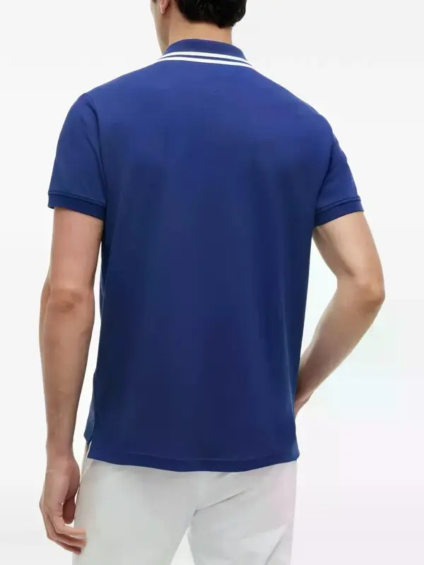Tommy Hilfiger Logo-embroidered Striped-trim Polo Shirt