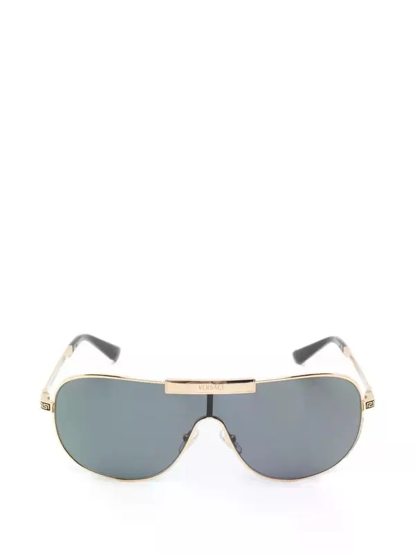 Versace Greca Flow Mask Pilot-frame Sunglasses - Gold